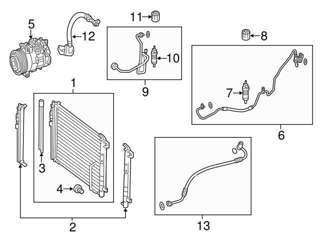 Genuine Mercedes 0995000354 A/C Condenser Blower Assembly - Mercedes