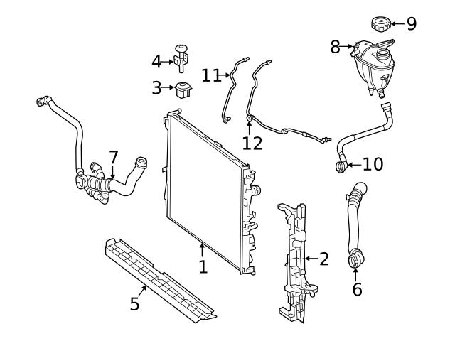 Genuine Mercedes 0995004900 Radiator Mount Bracket; Lower Left/Right ...