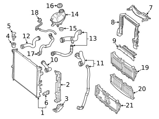 Genuine Mercedes 0995040400 Radiator Mount Bracket; Left - Mercedes