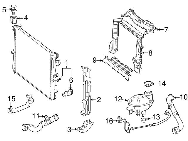Genuine Mercedes 0995043418 Radiator Mount Bracket; Right - Mercedes