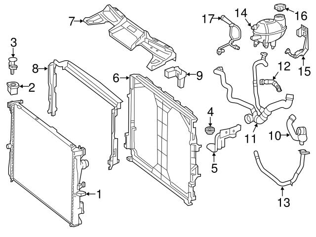 Genuine Mercedes 0995050341 A/C Condenser Frame Mount; Front - Mercedes