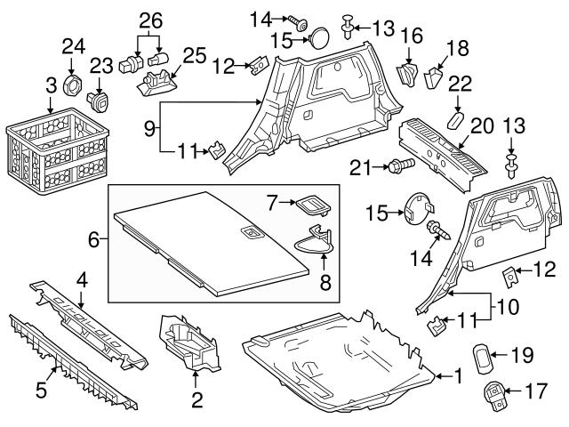 Genuine Mercedes 0996800311 Spare Tire Compartment Cover Clip ...
