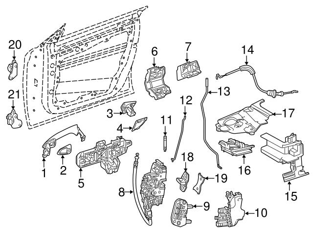 Genuine Mercedes 0997201901 Door Lock Actuator Motor; Front Left - Mercedes
