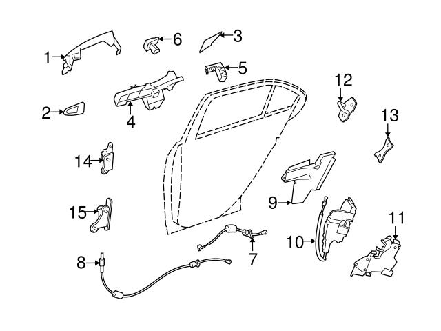 Genuine Mercedes 099723030028 Door Lock Striker Plate; Rear Left/Right ...