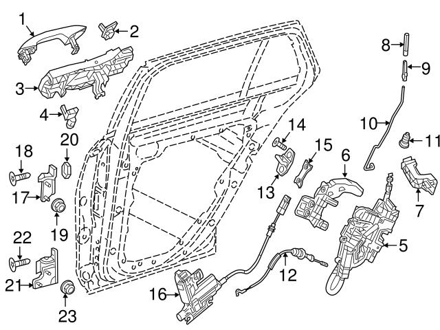 Genuine Mercedes 0997307800 Door Lock Actuator Motor; Rear Right ...