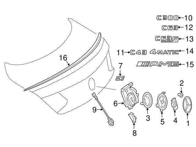 Genuine Mercedes 0997500160 Park Assist Camera; Rear - Mercedes