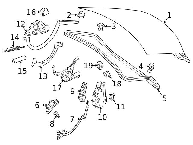 Genuine Mercedes 0997501900 Trunk Lock Actuator Motor; Rear - Mercedes