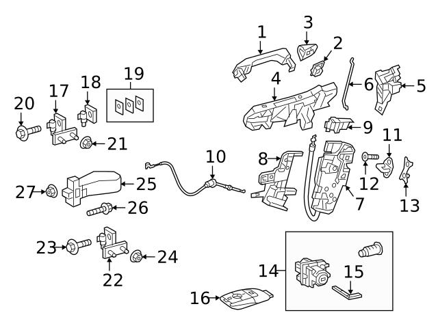 Genuine Mercedes 0997601902 Exterior Door Handle Base; Left - Mercedes