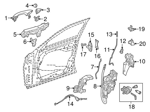 Genuine Mercedes 0997602600 Interior Door Handle Trim; Front Right ...
