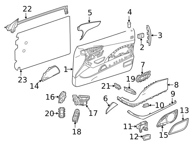 Genuine Mercedes 09976054019197 Door Handle, Exterior; Right, Front ...