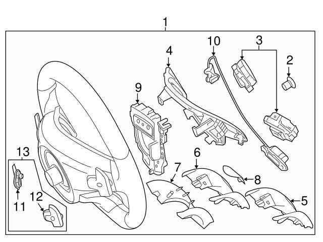 Genuine Mercedes 0999050300659107 Steering Wheel Radio Controls; Right ...