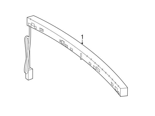 Genuine Mercedes 0999067500 Center High Mount Stop Light; Rear - Mercedes