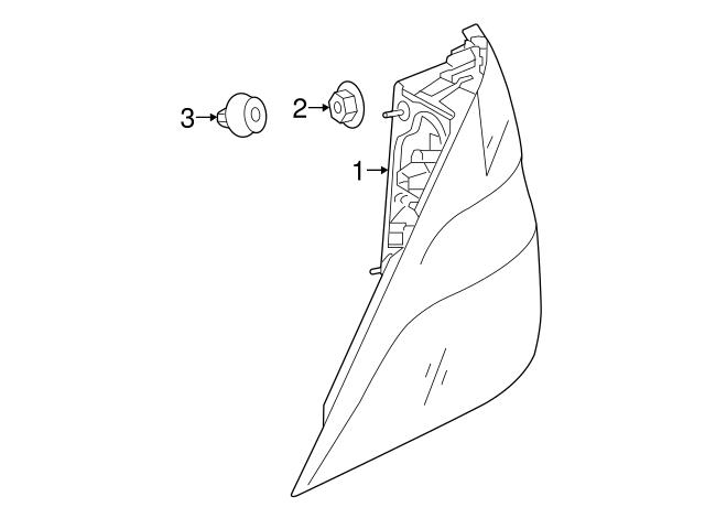 Genuine Mercedes 0999910071 Tail Light Housing Clip; Left, Right - Mercedes