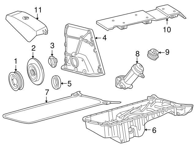 Genuine Mercedes 1040150702 Timing Cover; Front - Mercedes