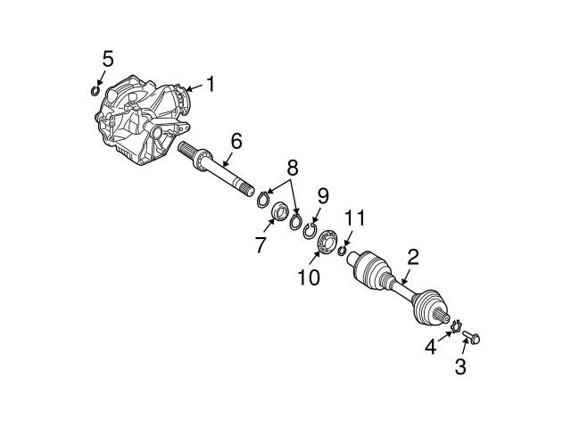 Genuine Mercedes 1040310005 CV Intermediate Shaft; Front Inner ...