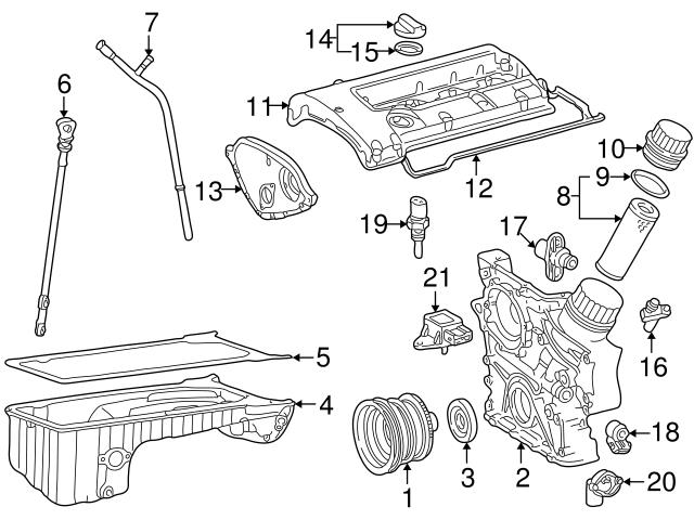 Genuine Mercedes 1110101330 Valve Cover; Rear - Mercedes | A1110101330