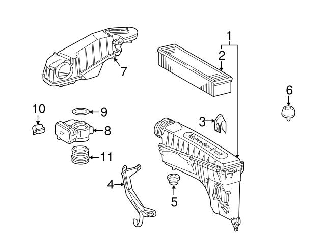 Genuine Mercedes 111094020467 Air Filter - Mercedes | 1110940204 ...