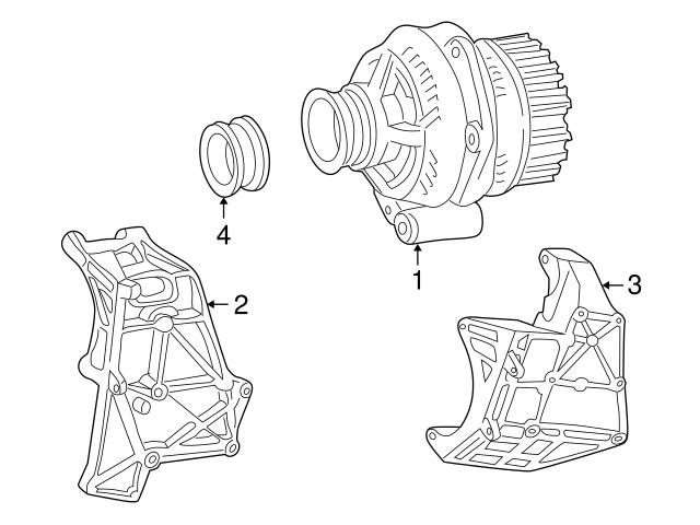 Genuine Mercedes 1111550135 Alternator Bracket - Mercedes