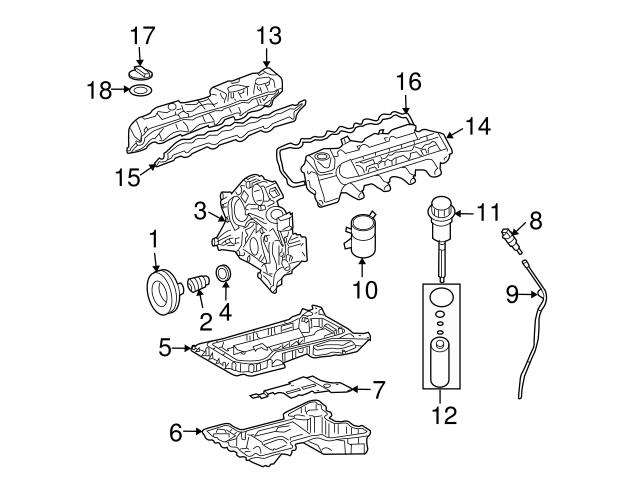Genuine Mercedes 1120100833 Timing Cover; Front - Mercedes