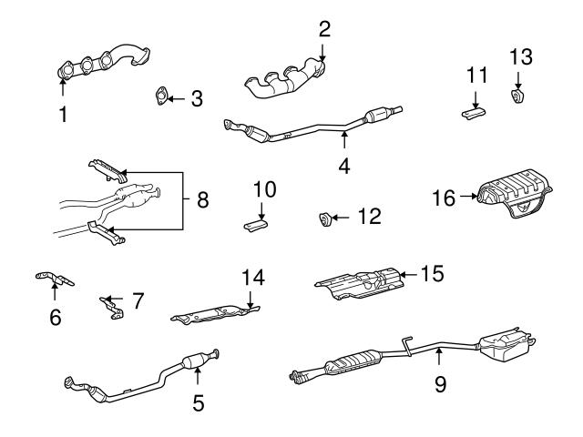 Genuine Mercedes 1121403009 Exhaust Manifold; Right - Mercedes