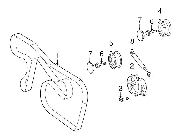 Genuine Mercedes 1129900012 Drive Belt Idler Pulley Bolt - Mercedes