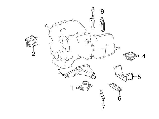 Genuine Mercedes 1132232704 Engine Mount Support Bracket Bolt; Left ...