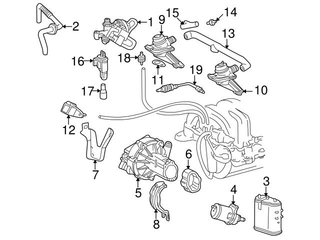 Genuine Mercedes 1170780981 Vapor Canister Purge Solenoid Insulator ...