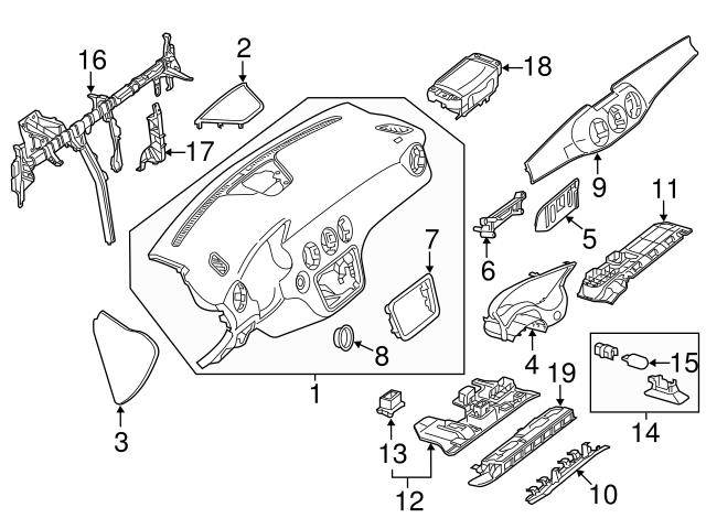 Genuine Mercedes 1176808900 Instrument Panel Molding - Mercedes
