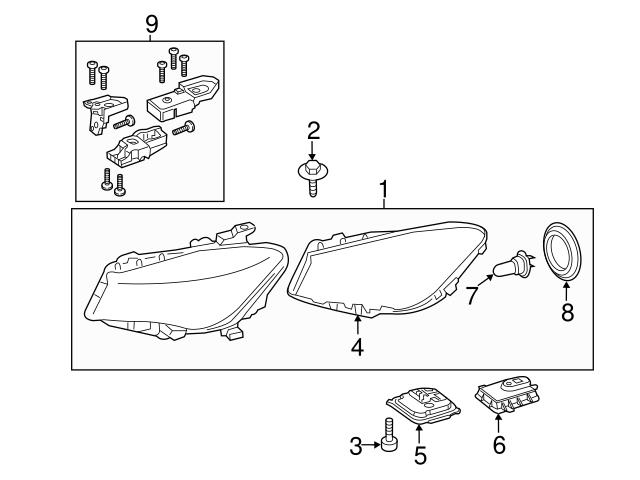 Genuine Mercedes 1178200114 Headlight Restoration Kit; Right - Mercedes