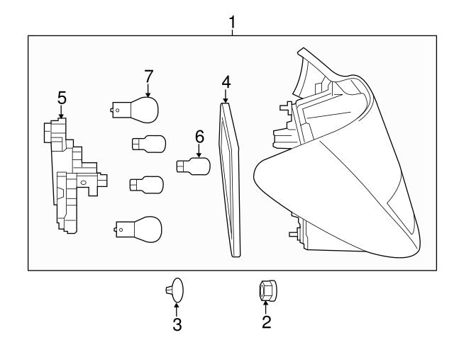 Genuine Mercedes 1179064200 Tail Light Assembly; Rear Right - Mercedes