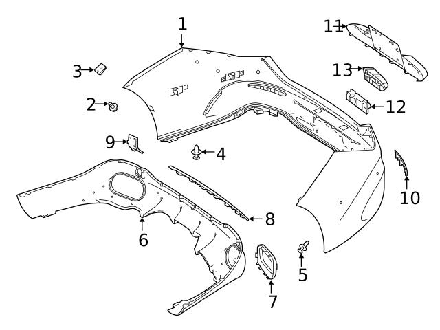 Genuine Mercedes 118492020064 Tail Pipe Tip; Rear Right | 1184920200