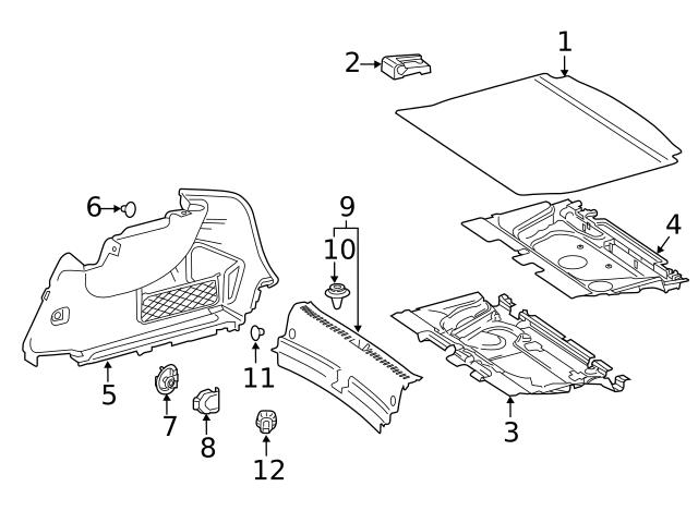 Genuine Mercedes 11869078009051 Trunk Trim Scuff Plate; Rear - Mercedes