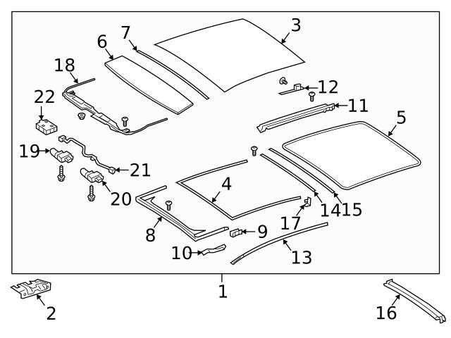 Genuine Mercedes 1187820000 Sunroof Seal - Mercedes