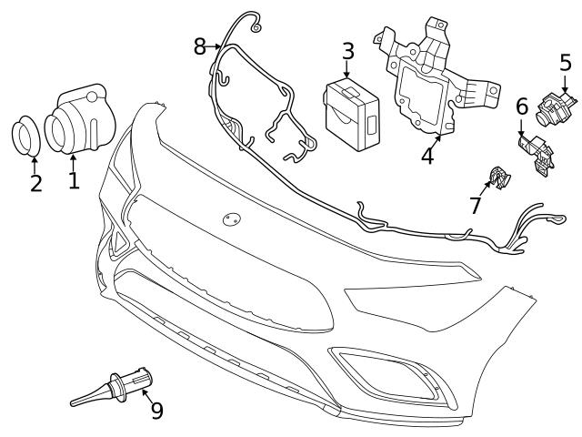 Genuine Mercedes 1188850001 Cruise Control Distance Sensor Bracket ...