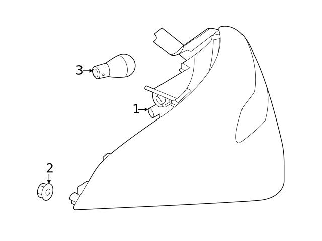 Genuine Mercedes 1189068000 Tail Light Assembly; Rear Right Inner ...