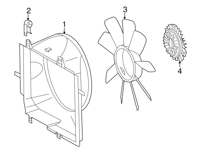 Genuine Mercedes 1235040246 Fan Shroud Rivet/Fastener; Left/Right ...