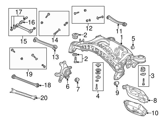 Genuine Mercedes 1243505306 Control Arm; Rear Lower Rearward - Mercedes