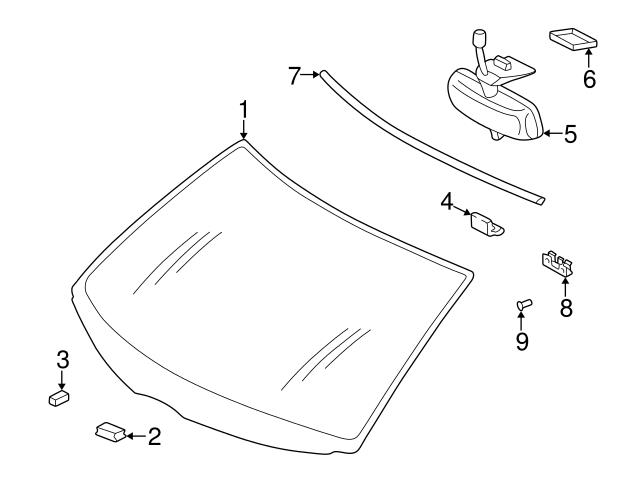 Genuine Mercedes 1249889878 Windshield Molding Clip - Mercedes | 2026710116