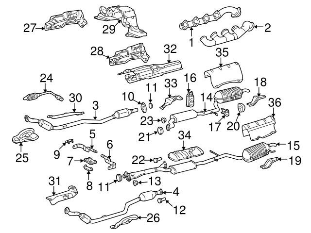 Genuine Mercedes 126997004164 Catalytic Converter Gasket; Front Right ...
