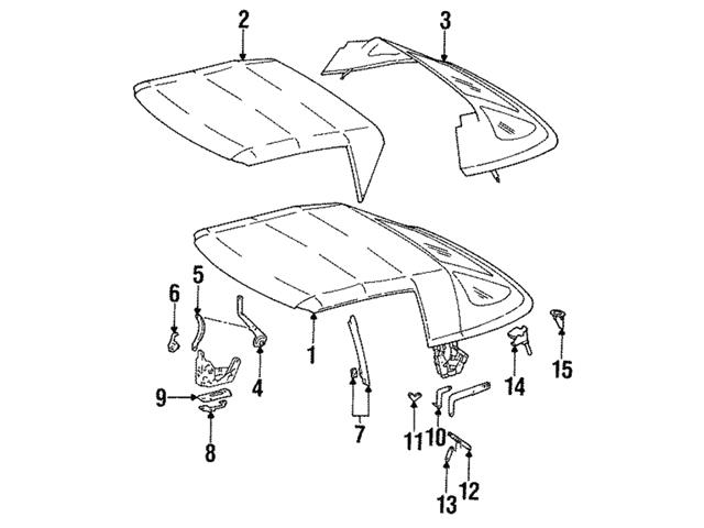 Genuine Mercedes 1297700256 Sunroof Cable Bracket; Right - Mercedes
