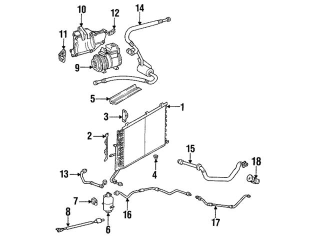Genuine Mercedes 1298350398 A/C Condenser Bracket Insulator; Lower ...