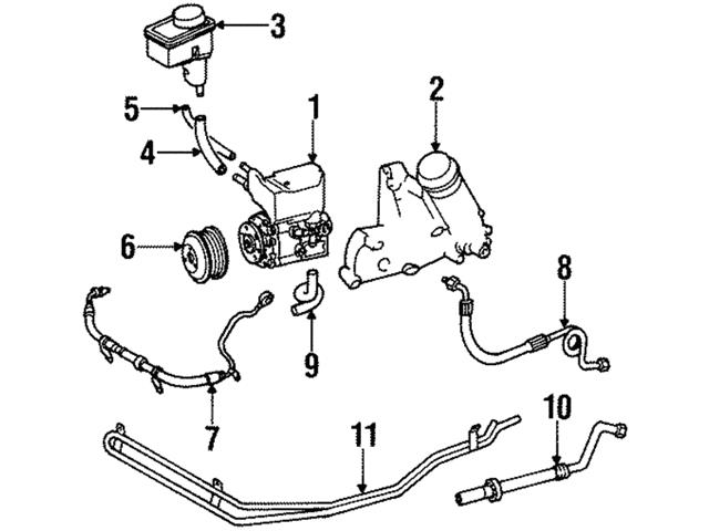 Genuine Mercedes 1299976182 Power Steering Return Hose - Mercedes