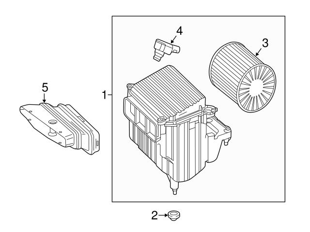 Genuine Mercedes 1330900101 Air Filter & Housing Assembly - Mercedes ...