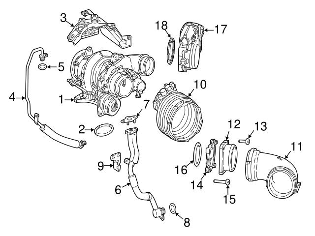 Genuine Mercedes 1330900282 Turbocharger Inlet Hose - Mercedes