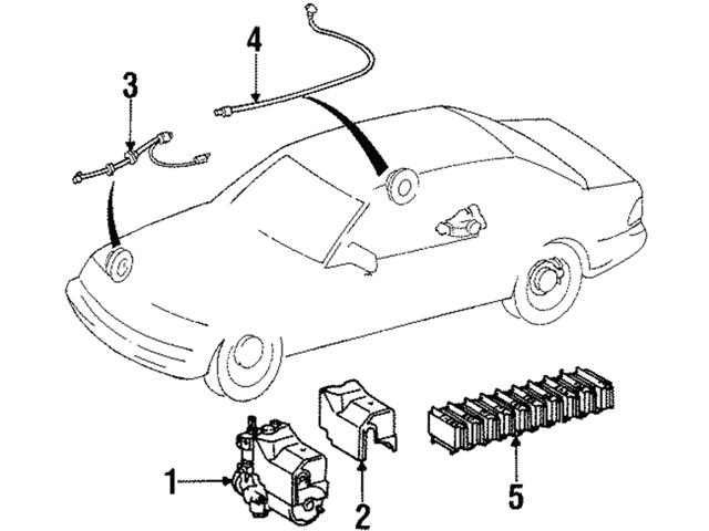 Genuine Mercedes 1405401709 ABS Wheel Speed Sensor; Front Right ...