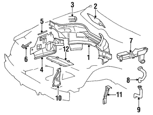 Genuine Mercedes 1406280398 Headlight Seal; Left - Mercedes