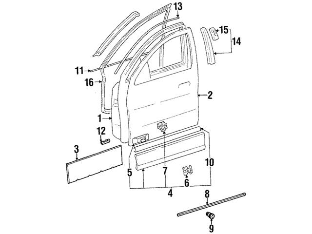 Genuine Mercedes 1406980260 Door Molding Clip; Upper - Mercedes