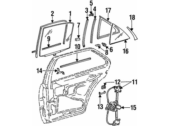Genuine Mercedes 1407350698 Door Seal; Left Outer, Right Outer - Mercedes