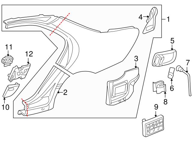 Genuine Mercedes 1407581636 Fuel Door Spring; Rear - Mercedes