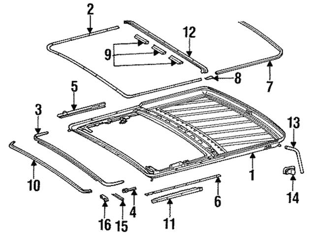 Genuine Mercedes 1407820724 Sunroof Guide Rail; Left - Mercedes